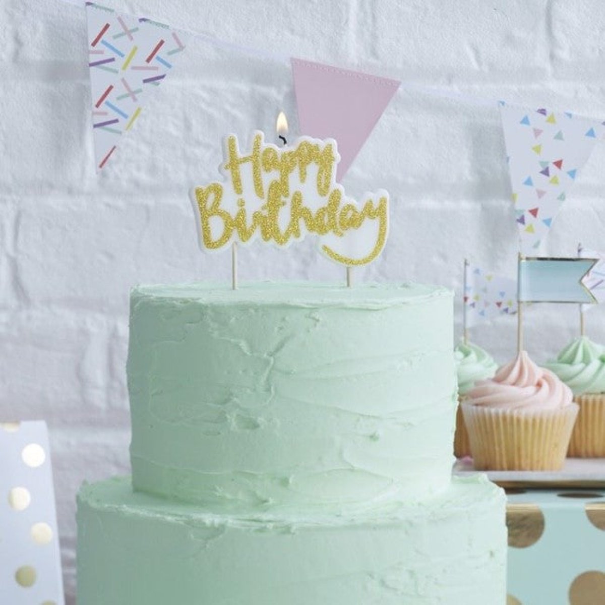 Kjøp Happy Birthday Kakelys Gull Online - Nå kun 49 - Temashop.no