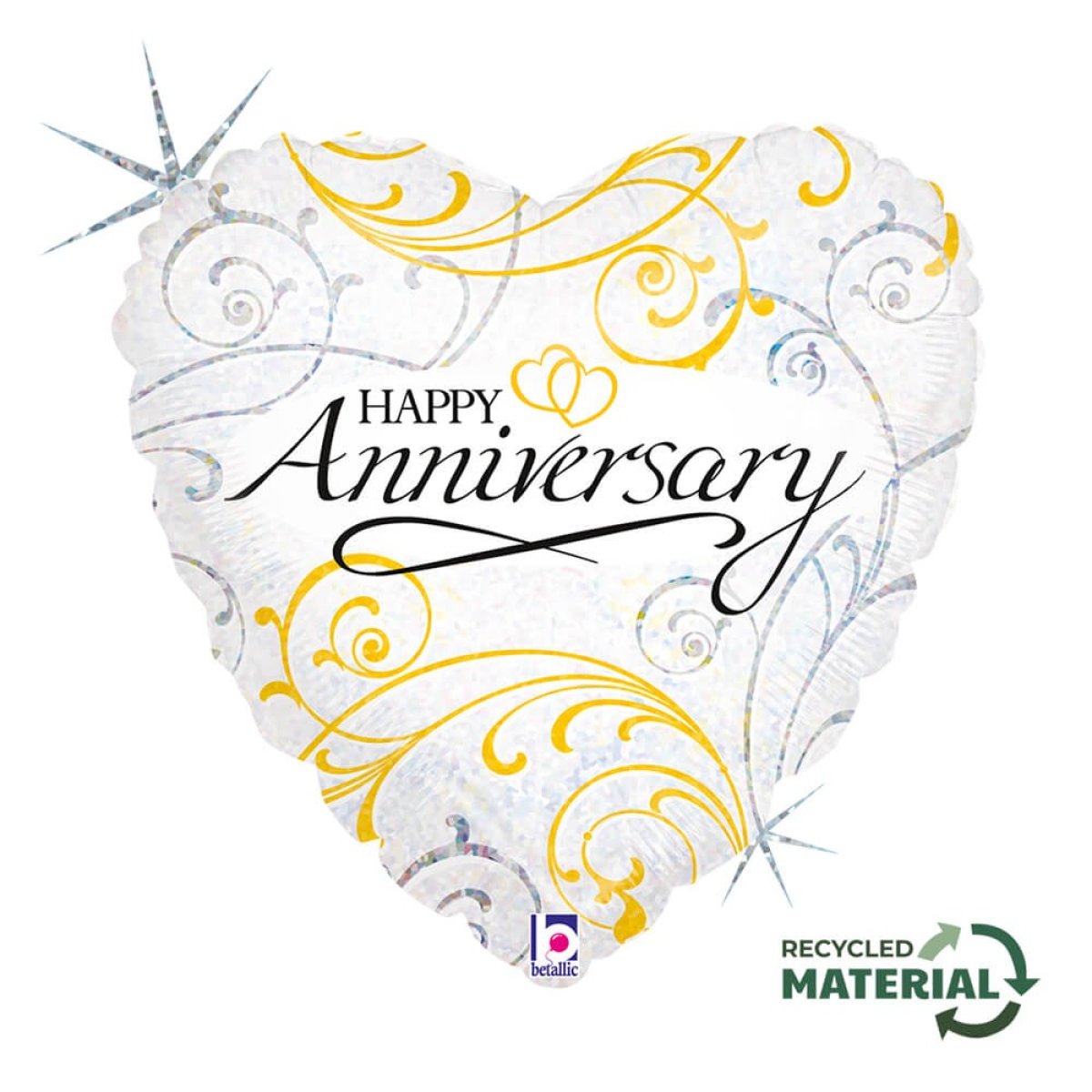 Kjøp Happy Anniversary Hjerte Folieballong Online - Nå kun 59 - Temashop.no