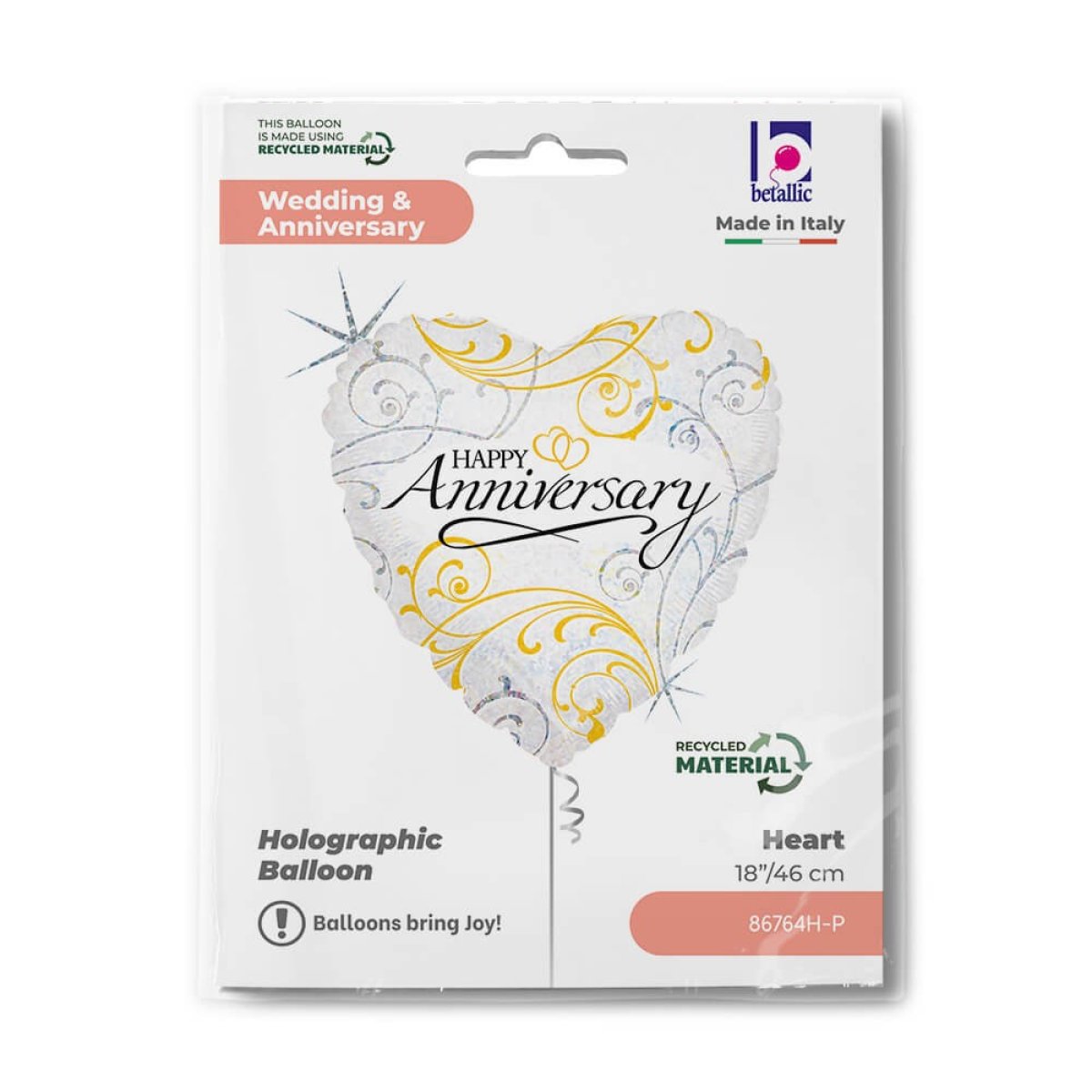 Kjøp Happy Anniversary Hjerte Folieballong Online - Nå kun 59 - Temashop.no