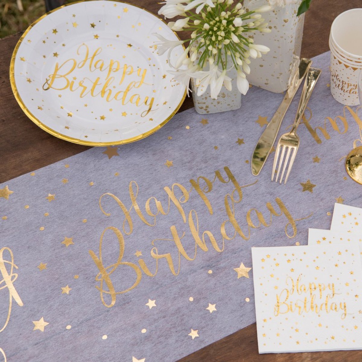 Kjøp Happy Birthday Bordløper Gull Online - Nå kun 109 - Temashop.no