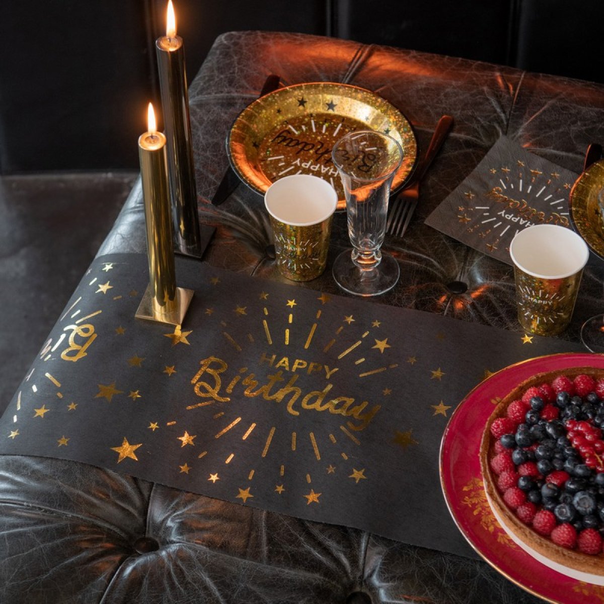 Kjøp Happy Birthday Gull og Svart Online - Nå kun 109 - Temashop.no