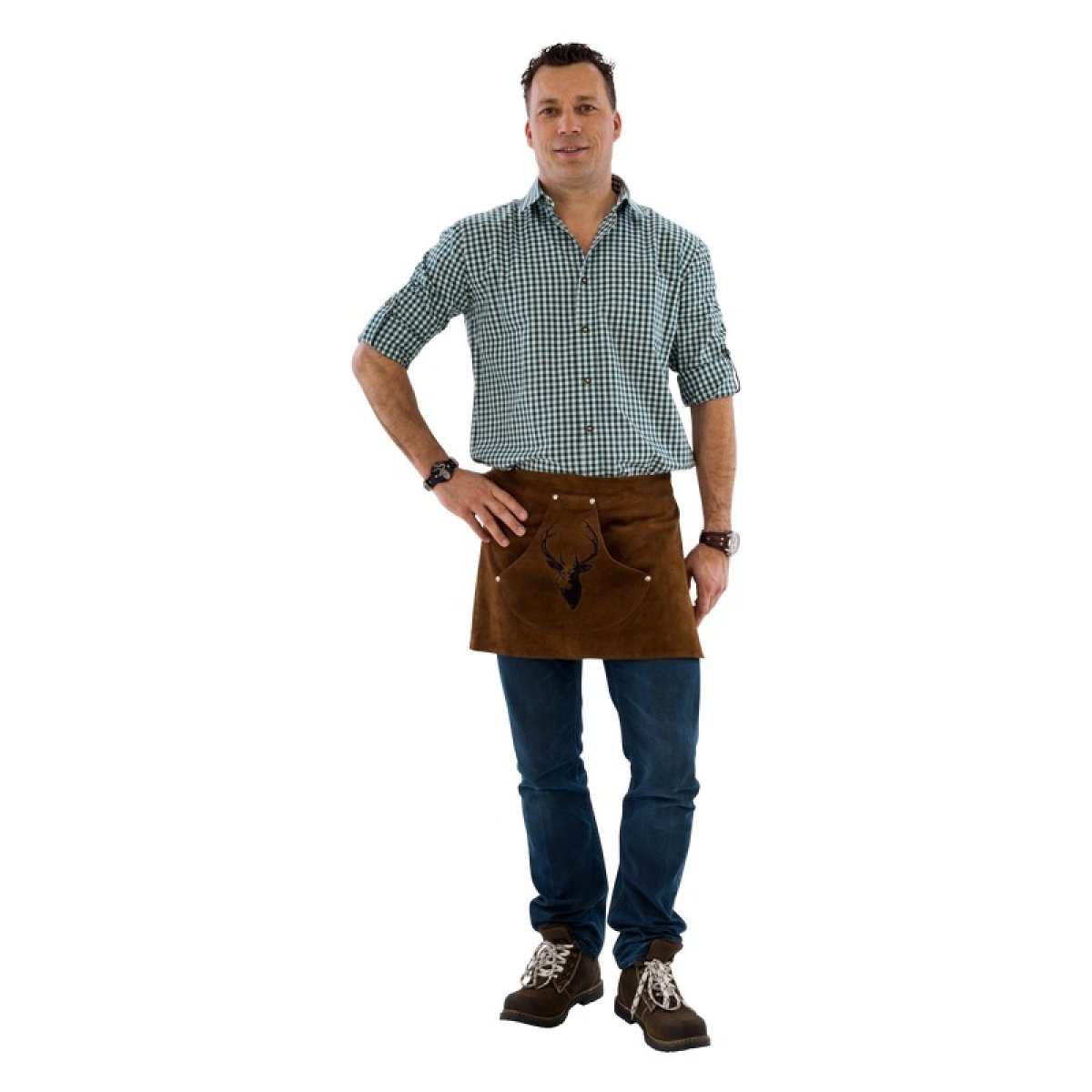 Kjøp Tyroler Lær Forkle Hjort Brun Online - Nå kun 449 - Temashop.no