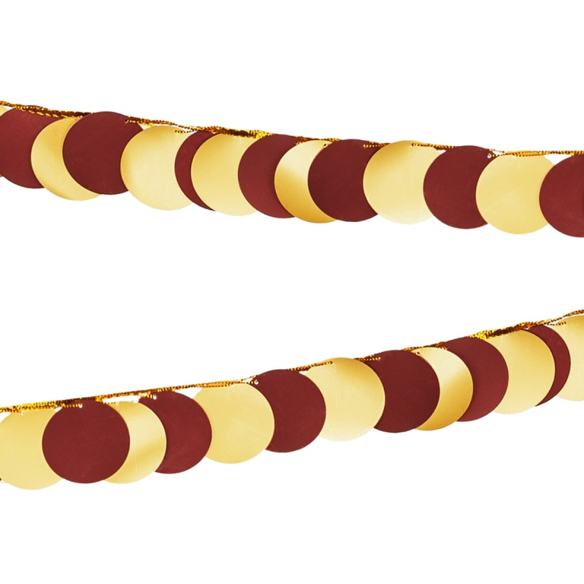 Kjøp Metalliske Cirkler Guirlande Bordeaux/Guld Online - Nå kun 49 ...
